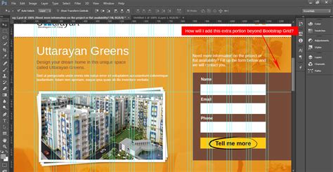 Css How To Add Extra Portion Beyond Bootstrap Grid Stack Overflow