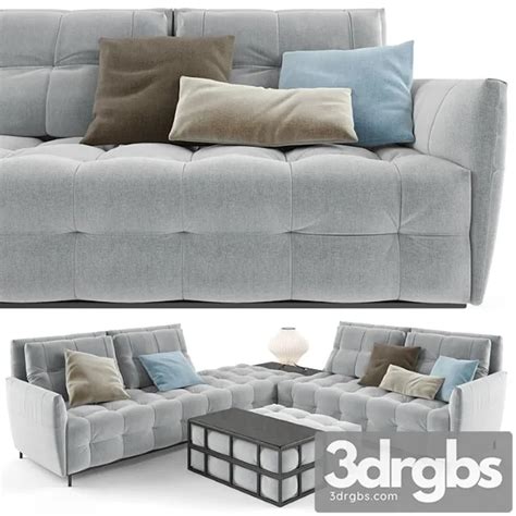 Poliform Sofa Set Gray 2 3d Model Download 3dsky Decor Helper
