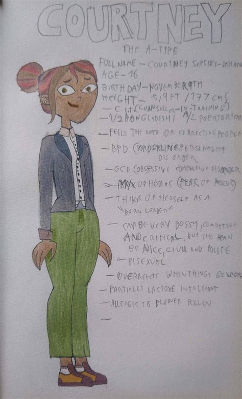 Total Drama Rebuild And Redesign Courtney By Superrockninja Z On