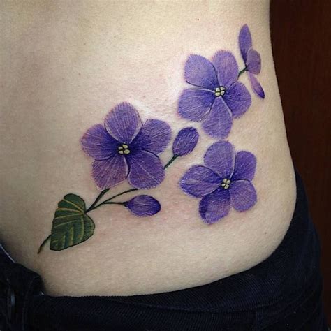 Violet Flowers Tattoo