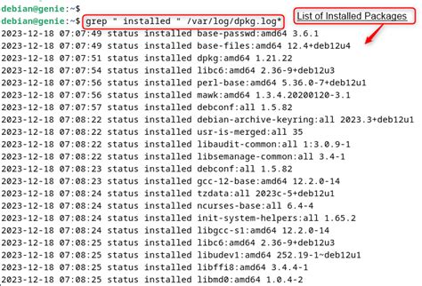 How To List Installed Packages On Debian 12 Linux Genie