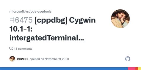 [cppdbg] cygwin 10 1 1 intergatedterminal unable to take input · issue