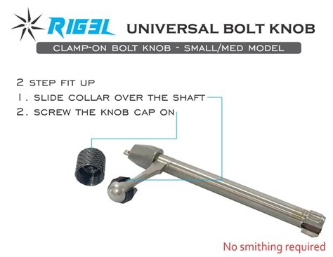 Accessories Rig3l Bolt Knob Smallmed Black