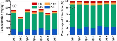Concentrations A And Percentages B Of Different P Fractions In The
