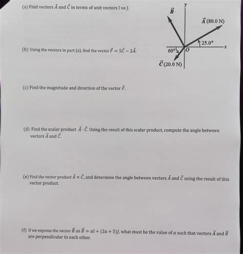Solved a Find vectors A and C in terms of unit vectors î Chegg com