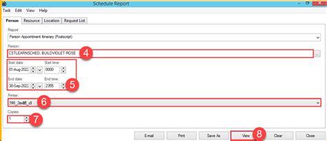 frequently used scheduling reports