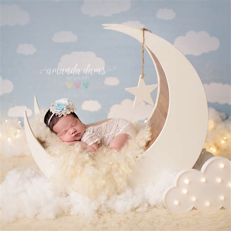 Moon And Clouds Backdrop Etsy