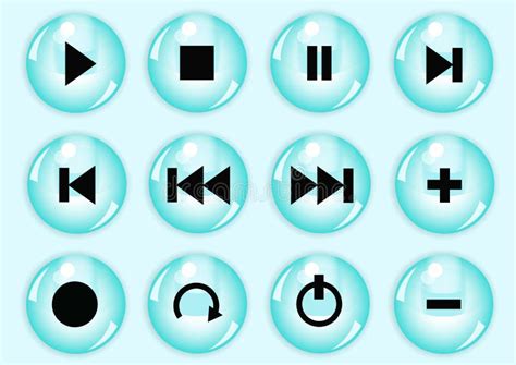Glossy Button Set Stock Vector Illustration Of Buttons 44115358