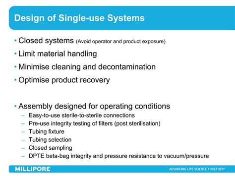 Use Of Single Use Technology In Aseptic Processing Of Vaccines Application Strategy And