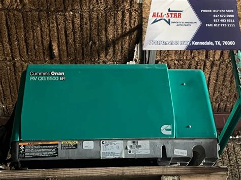 Cummins Onan Rv Qg 5500 Generator Rv Model 5 5hgjaa 2017 Model £3 755 83 Picclick Uk