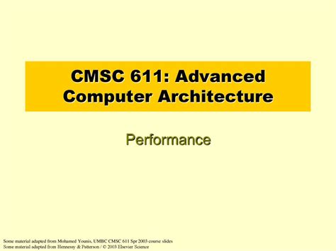 Cmsc 611 Advanced Computer Architecture Ppt Download