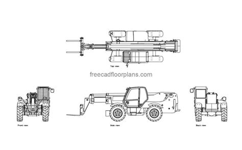 Jcb Telehandler Free Cad Drawings