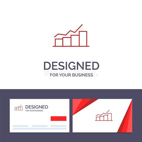 Creative Business Card And Logo Template Growth Chart Flowchart Graph Increase Progress