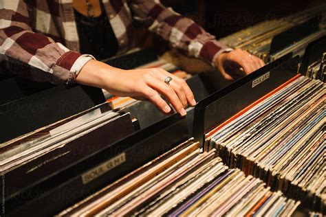 Crop Shot Of Person Sorting Vinyl By Stocksy Contributor Lucas