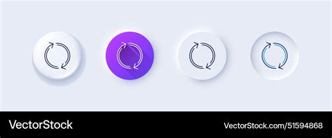 Refresh Arrow Line Icon Rotation Arrowhead Vector Image