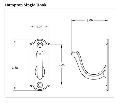 Hampton Single Hook Tradition Hardware