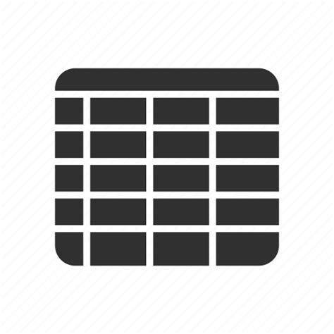 Chart Column Row Table Icon