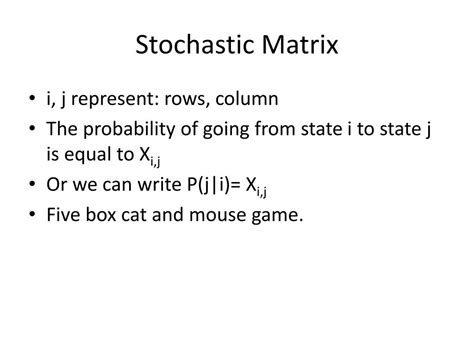 PPT Stochastic Markov Processes And Bayesian Networks PowerPoint Presentation ID