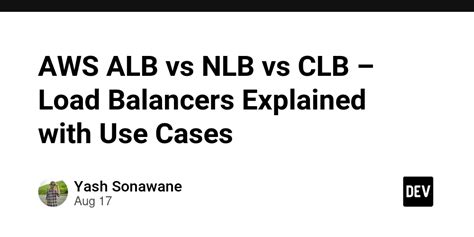 AWS ALB Vs NLB Vs CLB Load Balancers Explained With Use Cases DEV Community