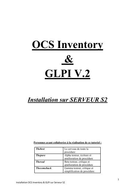 Ocs Inventory And Glpi V 2 Installation Sur Ocs Inventory Ng