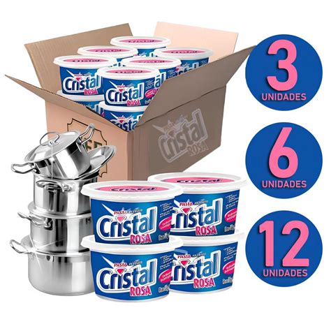 Pasta Cristal Rosa 500g Shopee Brasil