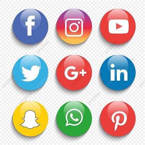 Round Social Media Icon Png