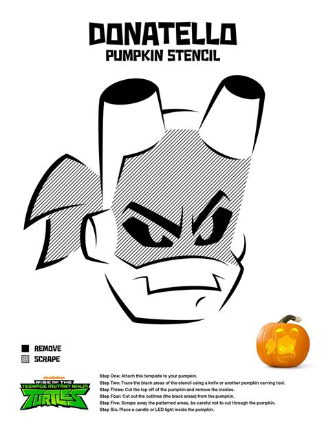 Teenage Mutant Ninja Turtles Tmnt Casey Jones Free Pumpkin Stencil