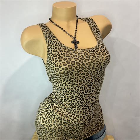 Y2k Cheetah Print Tank Top 🤎 Literally So Cute 😻 Depop