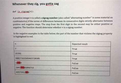 solved whenever they zig you gotta zag def is zigzag n a
