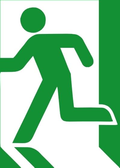 Emergency Exit Sign Clip Art Free Vector In Open Office Drawing Svg Svg Vector Illustration