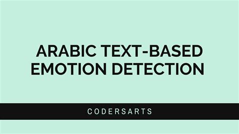 Arabic Text Based Emotion Detection I Sample Assignment
