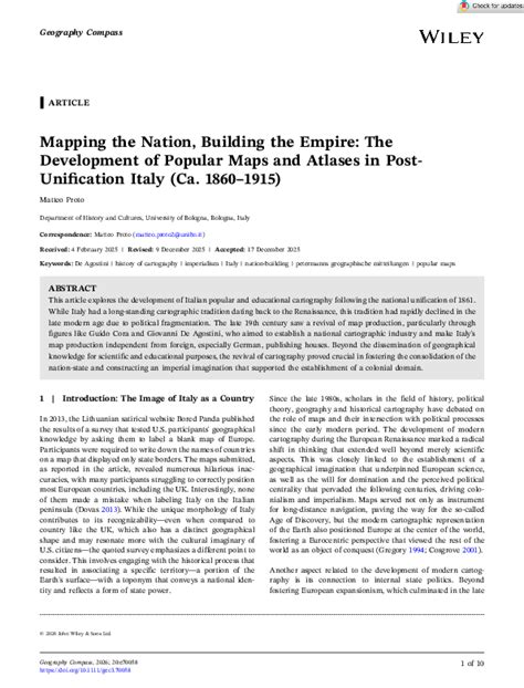Pdf Mapping The Nation Building The Empire The Development Of