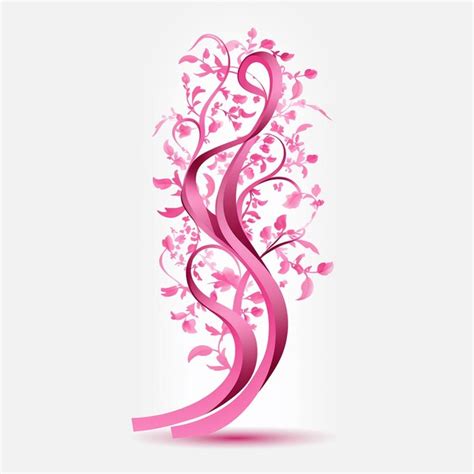 Premium Ai Image Chic Pink Ribbon Crisp White