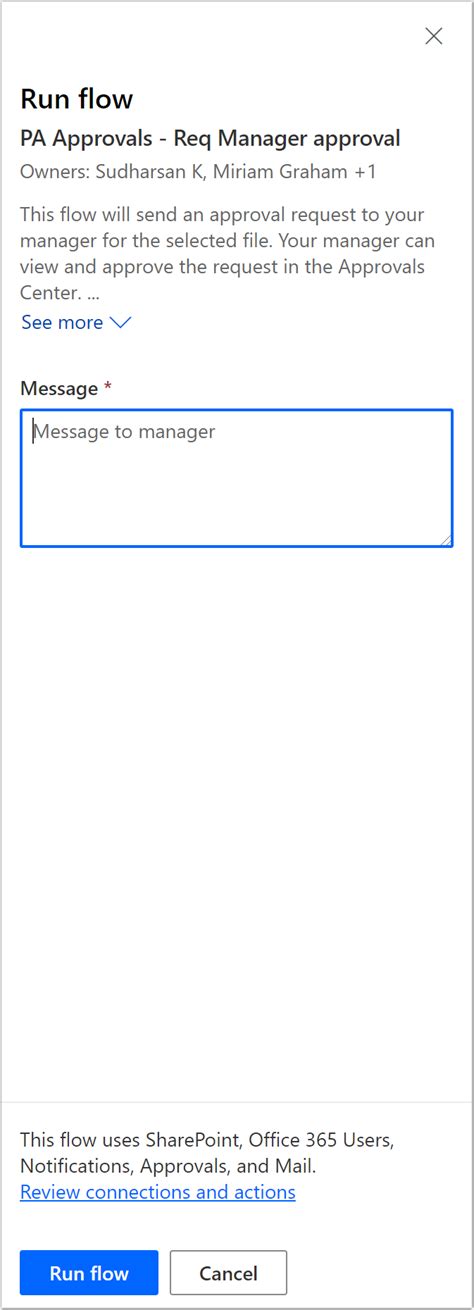 Power Automate Request Manager Approval For A Selected File Part I