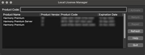 how do i return a license via the internet toon boom help centre