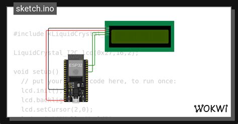 LCD I2C HELLO WORLD Wokwi ESP32 STM32 Arduino Simulator