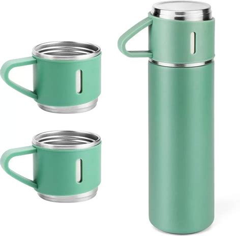 Urbanhuda Vacuum Insulated Flask Set 3cup Set For Hot And Cold Drink