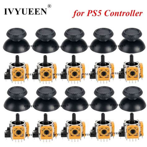 Ivyueen 10 Sets For Playstation 5 Ps5 Controller 3d Analog Thumb Stick Sensor Module
