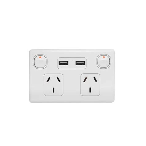 Saa Approved Double Electrical Wall Power Point Switched Socket Outlet