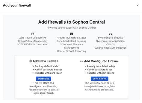 Add A Firewall With Zero Touch Using A USB Stick Sophos Central Admin