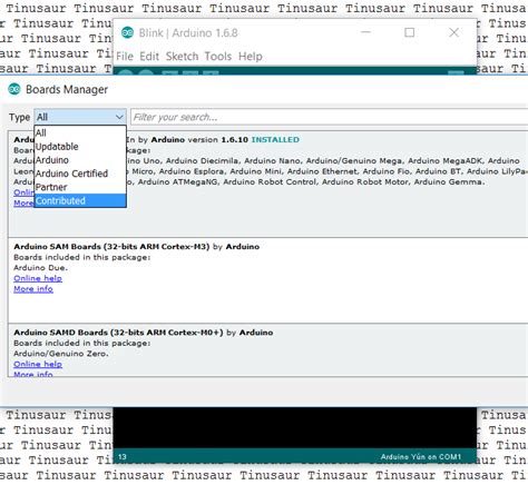 Arduino IDE Setup Tinusaur Foundation