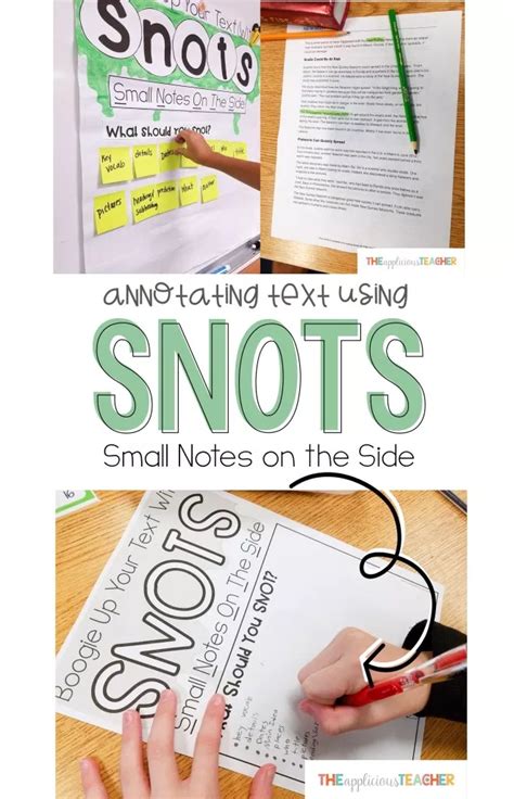 Annotating Text Using Snots 6th Grade Reading Reading Classroom Middle School Reading