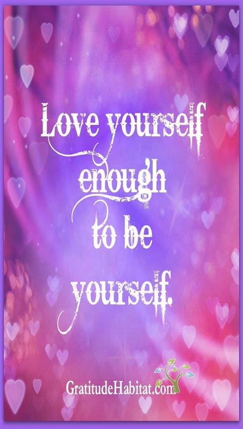 Neon Sign Love Yourself Enough To Be Yourself Inspirational Quote