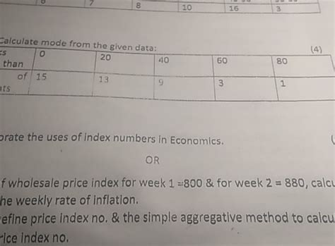 Calculate mode from the given data: | KS | | StudyX