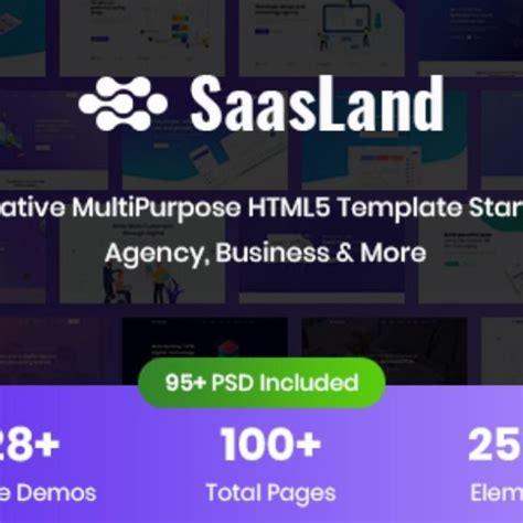 Saasland Creative Html5 Template For Saas Startup And Agency Html5 Templates Templates Best