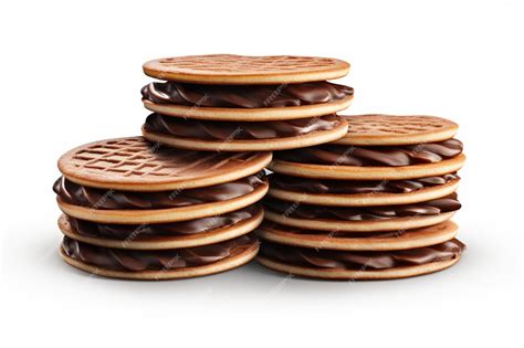 Premium Photo Wafer Realistic Composition With Image Of White Wafer Poured