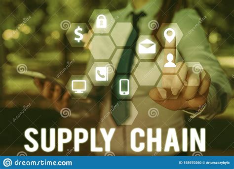 Handwriting Text Writing Supply Chain Concept Meaning System Of Organization And Processes From