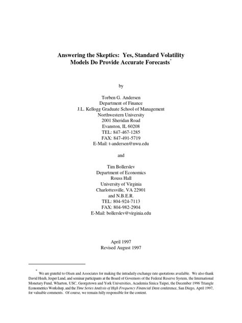 1997 Answering The Skeptics Yes Standard Volatility Models Do Provide