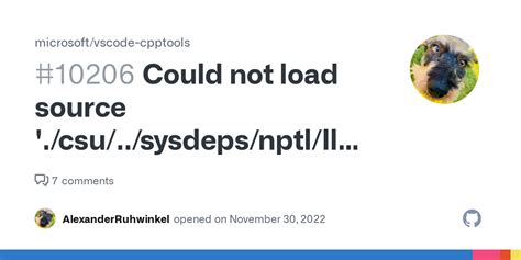 Could Not Load Source Csusysdepsnptlllibcstartcallmainh Sourcerequest Not