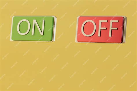 premium photo icons green button turn on and red button turn off on a